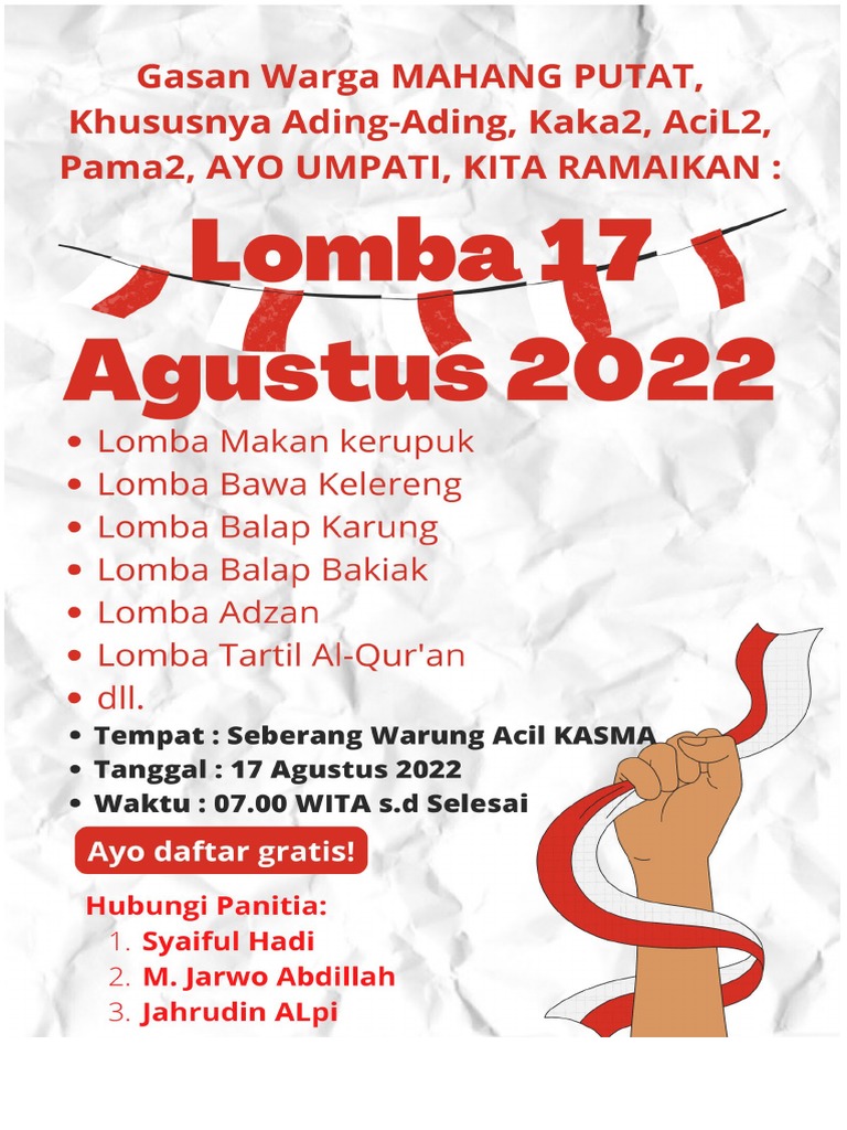 Poster Lomba 17 Agustus | PDF