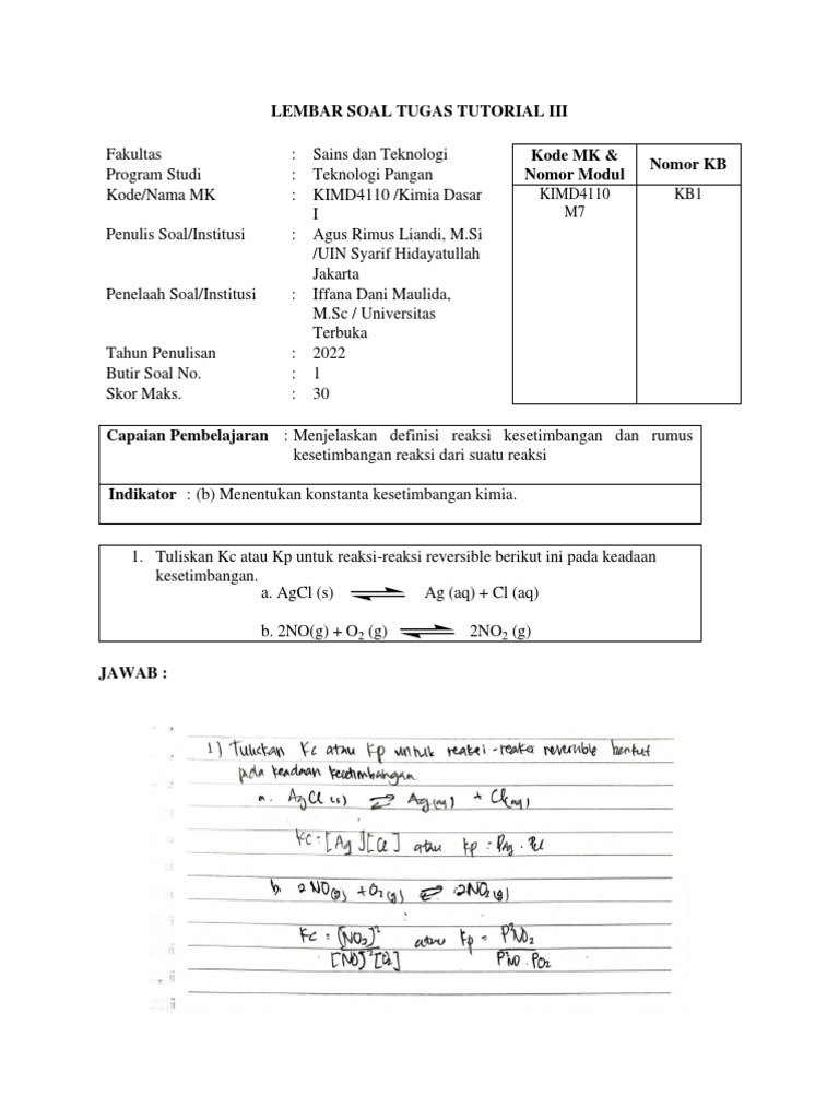 Tugas 3 Kimia Dasar | PDF