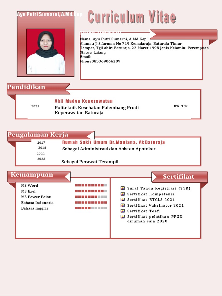 CV Ayu Putri Sumarni Baru | PDF