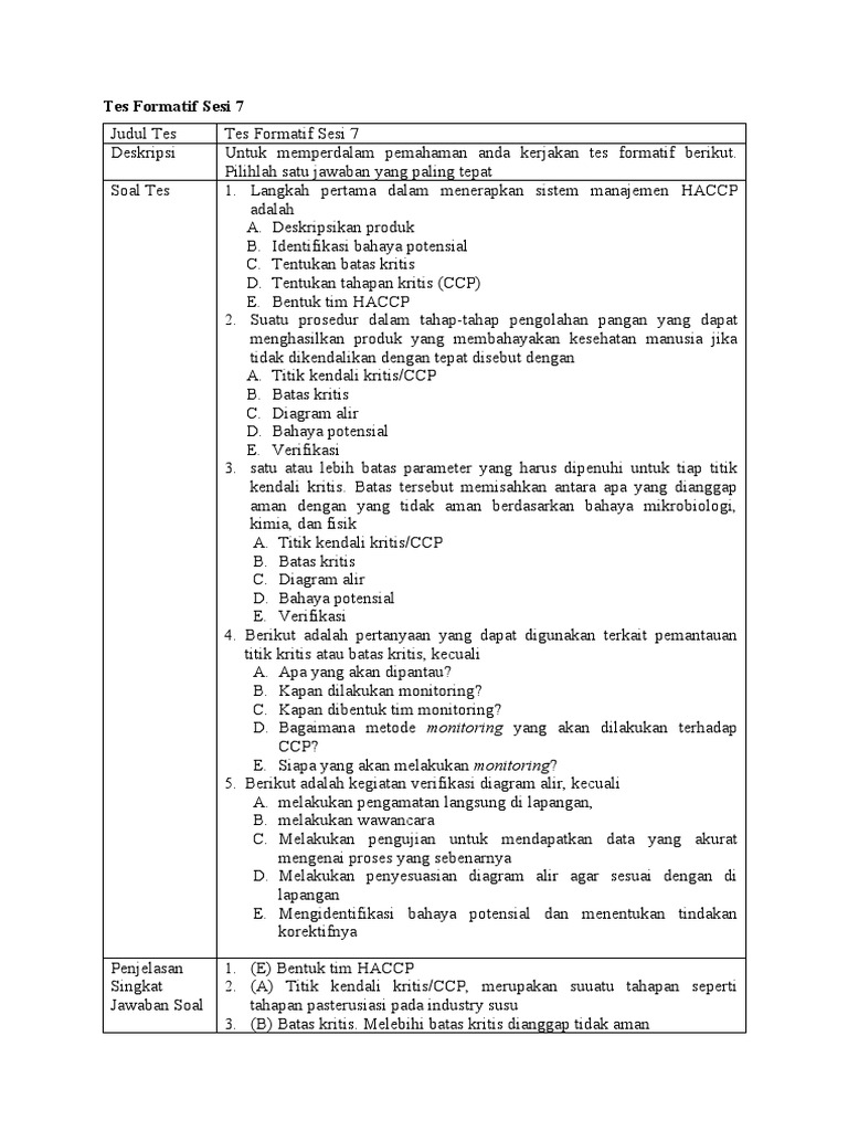 Tes Formatif Sesi 7 | PDF