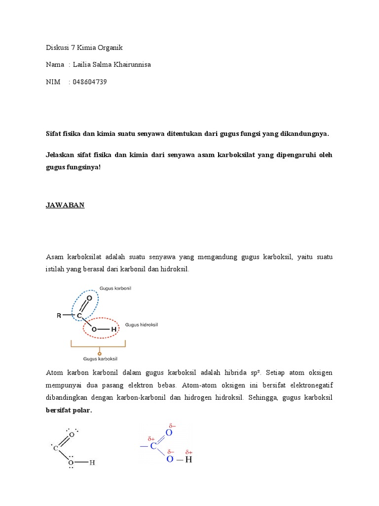 Diskusi 7 Kimia Organik - Lailia | PDF | Seni