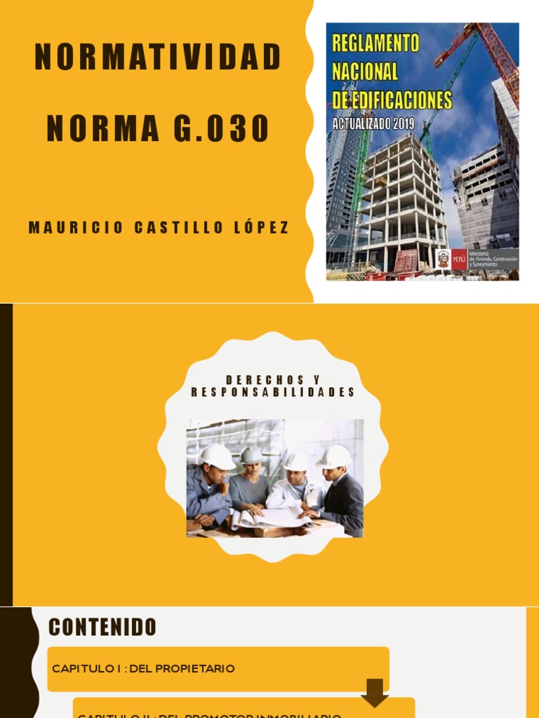 Norma G 0.30 - Castillo López, Mauricio. | PDF | Contratista general ...