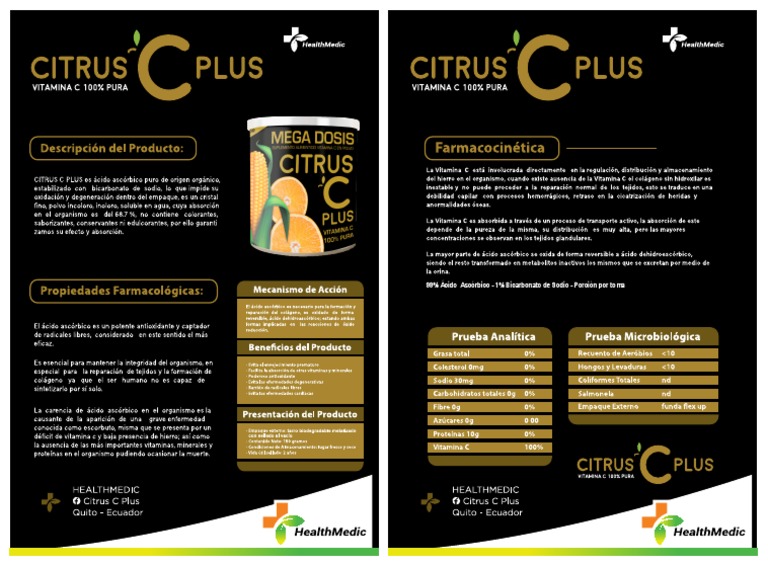 Beneficios de Citrux Plus y Vitamina C | PDF
