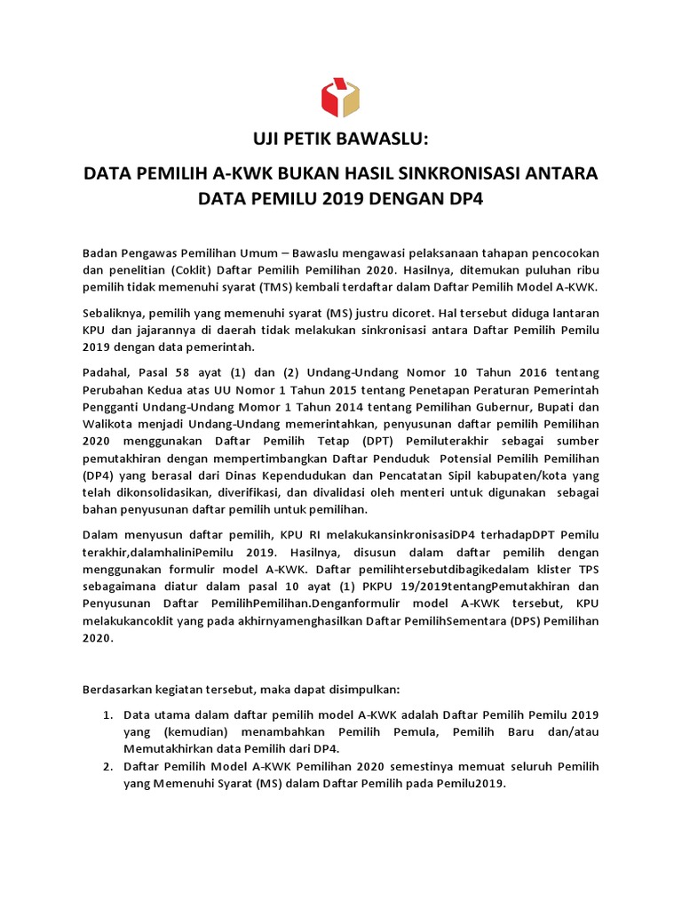 Dokumen Hasil Uji Petik Distrik | PDF