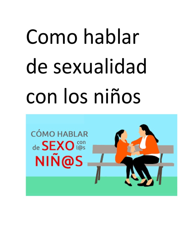Como Hablar De Sexualidad Con Los Niños Pdf