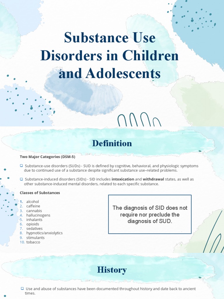 Substance Use Disorders in Children and Adolescents | PDF | Substance ...