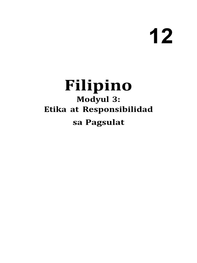 Fil Sa Piling Larang Module 3 | PDF