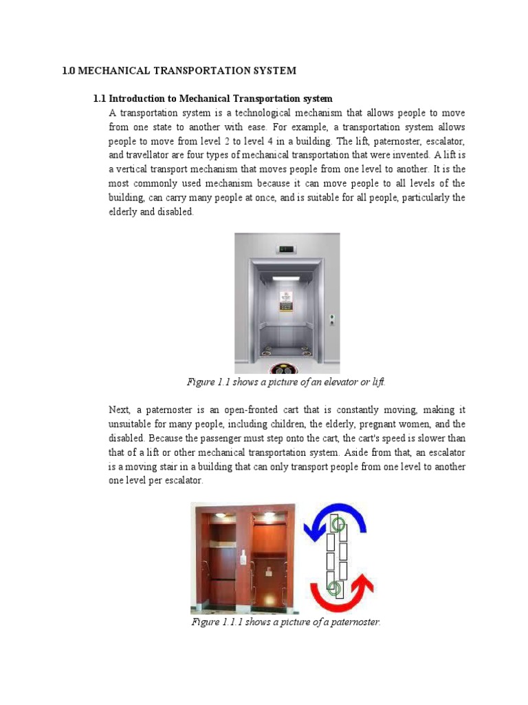 1.0 Mechanical Transportation System 1.1 Introduction To Mechanical ...