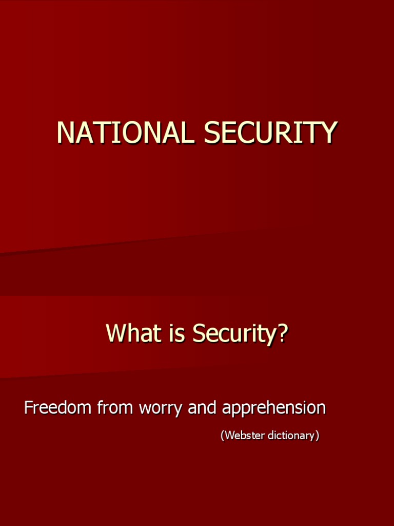 National Security | PDF | Human Rights Abuses | Conflicts