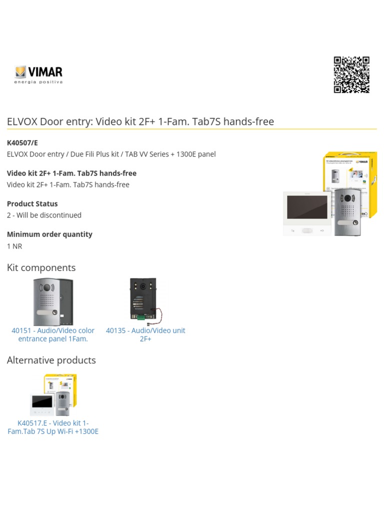 Vimar-K40507 E | PDF | Video | Manufactured Goods