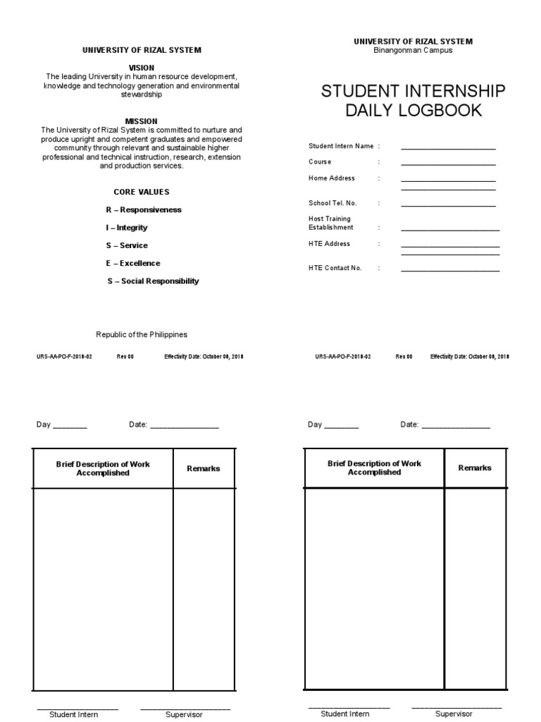 Logbook Ojt | PDF