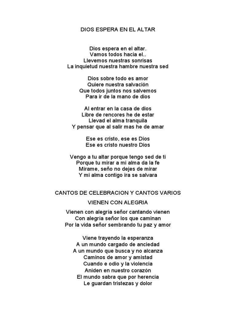 Dios Espera en El Altar | PDF