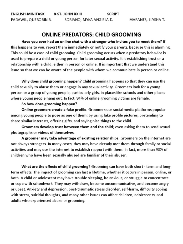 Online Predators-English | PDF | Social Institutions | Interpersonal ...