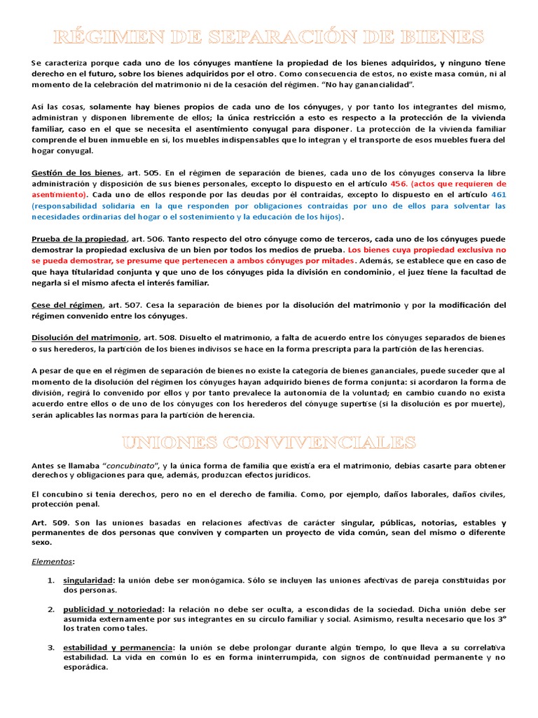Régimen de Bienes y Uniones Convivenciales | PDF | Adopción | Subrogación
