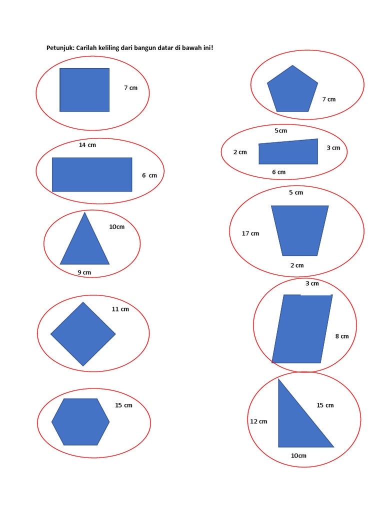 Hitung Keliling Bangun Datar 2D | PDF