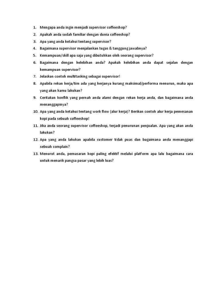 Pertanyaan Interview SPV | PDF