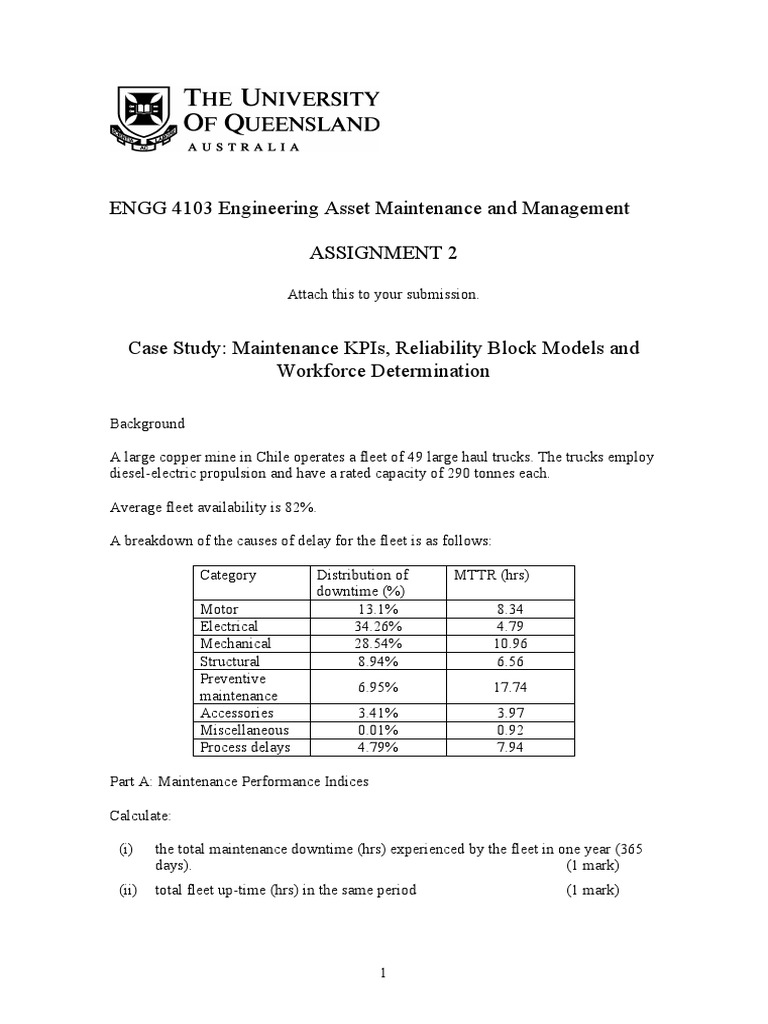 ENGG4103 Assignment - 2 - 2023 | PDF | Reliability Engineering