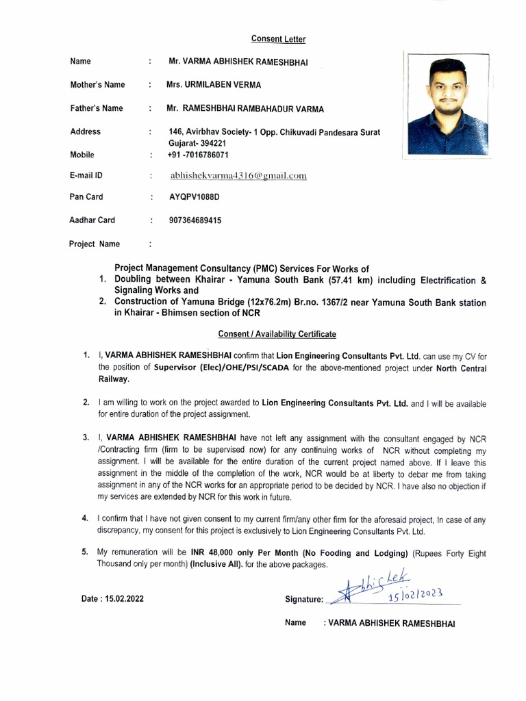 Consent Letter | PDF