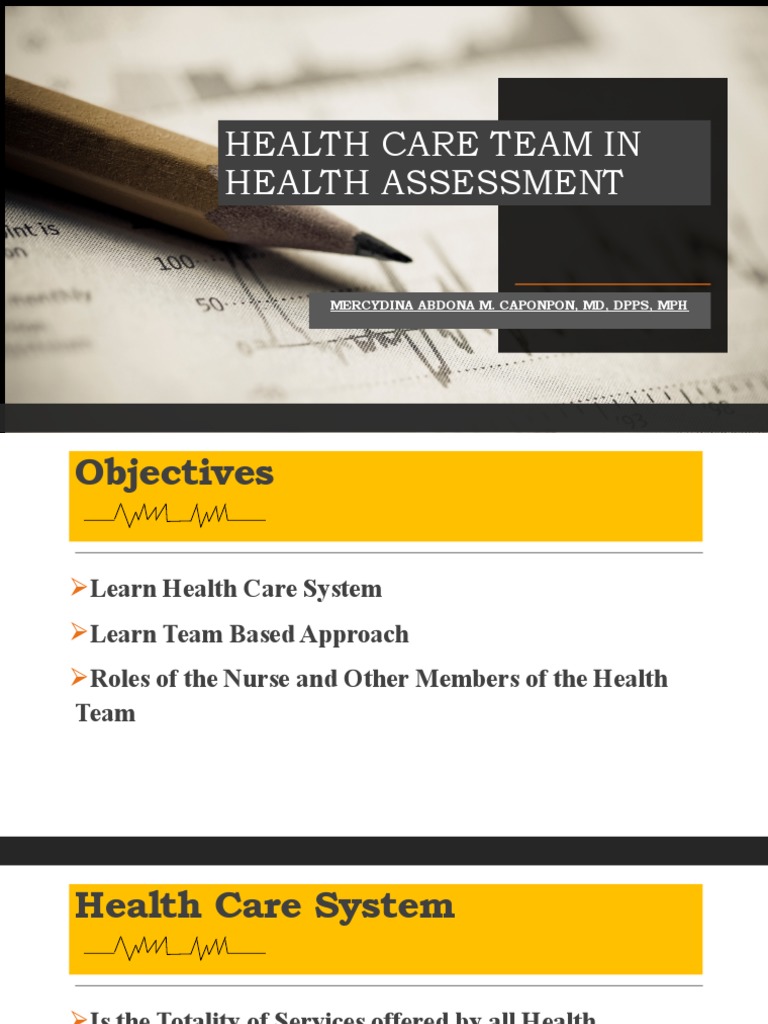 Health Care Team in Health Assessment | PDF | Health Care | Nursing