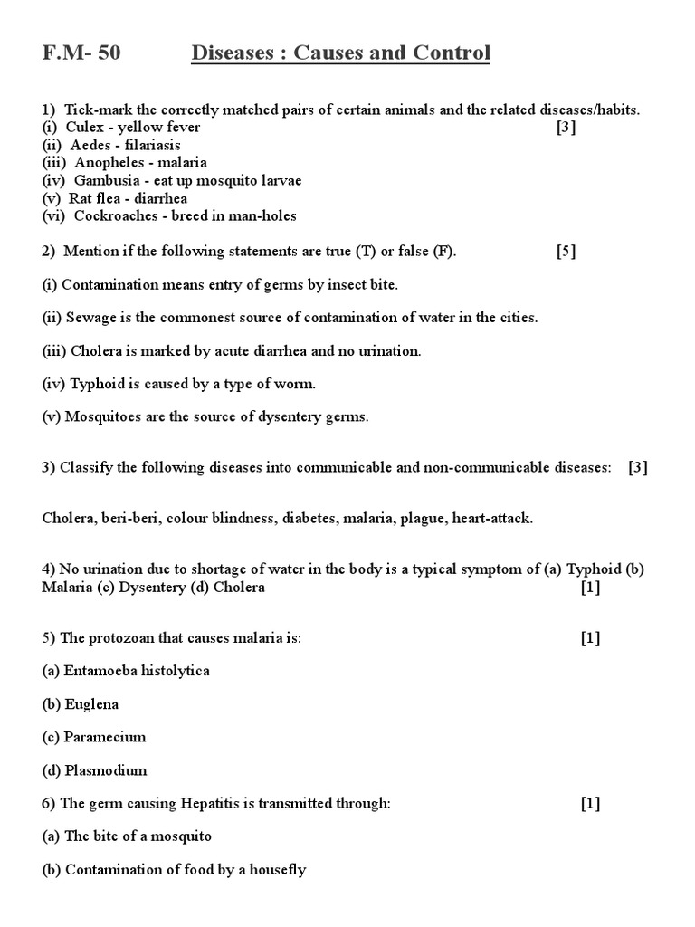 Diseases Class 9 | PDF | Vaccines | Virus