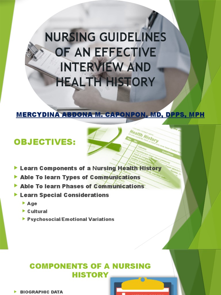 Effective Nursing Interview Guidelines | PDF | Nonverbal Communication ...