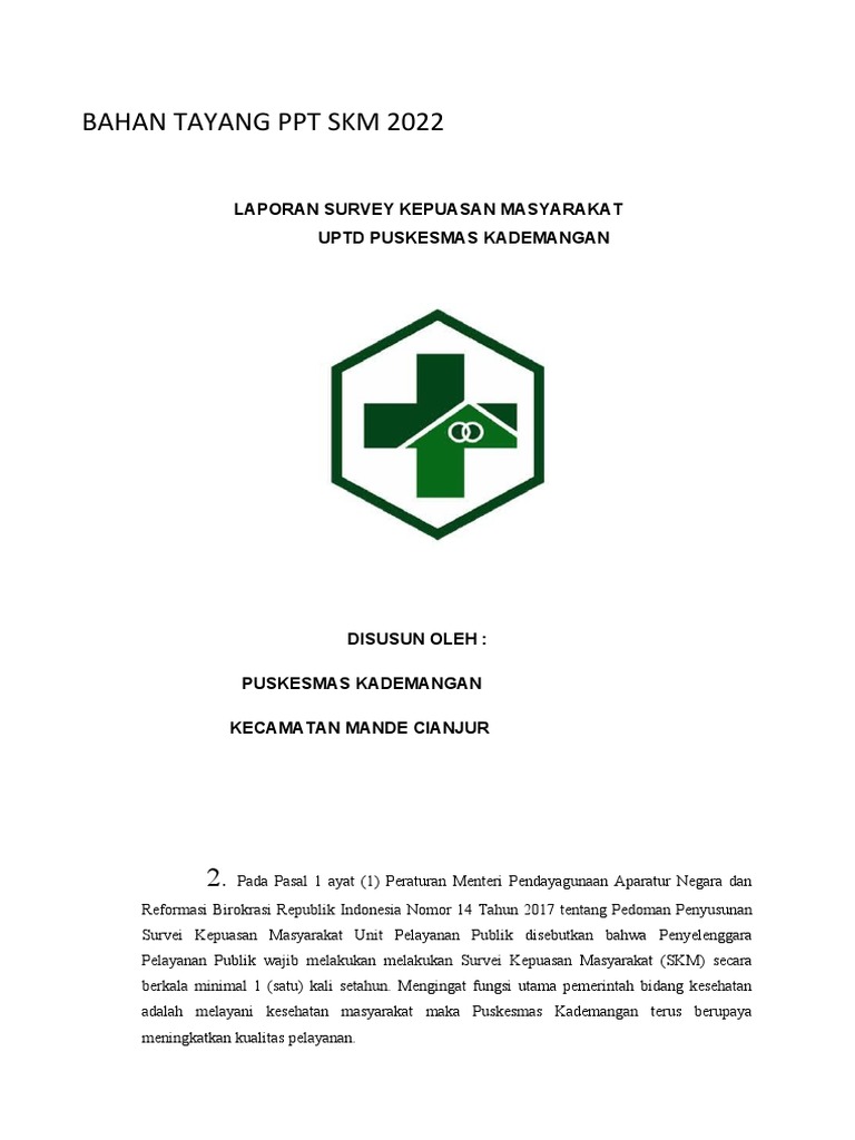 Bahan Tayang PPT SKM 2022 | PDF