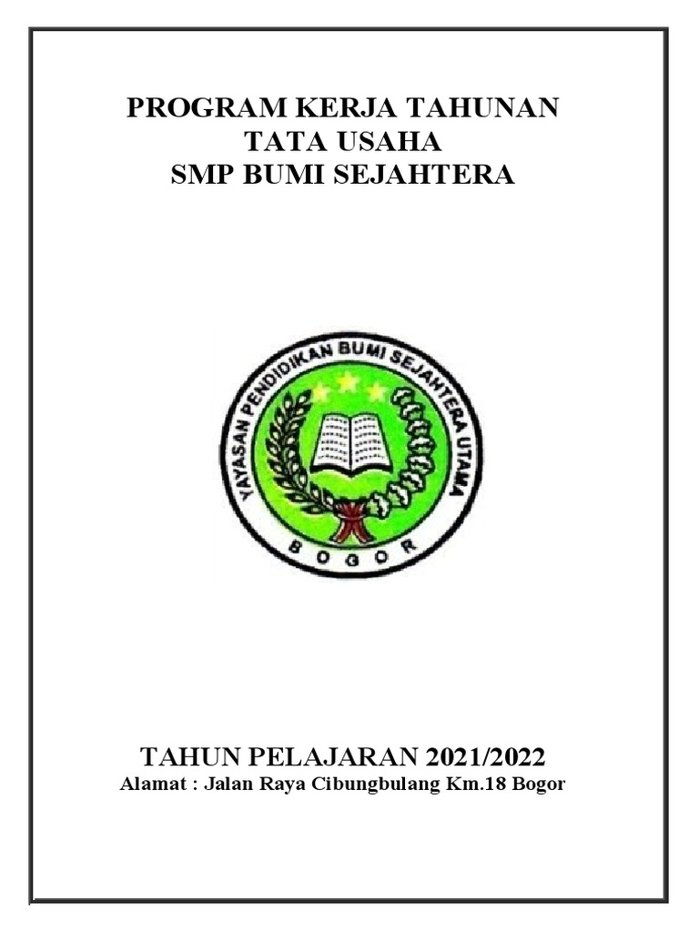 Program Kerja Tata Usaha 2021 2022 | PDF