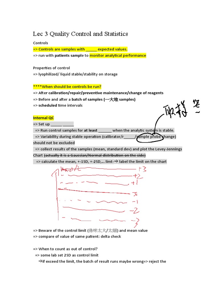 Lec 3 Quality Control and Statistics | PDF | Detection Limit | Science