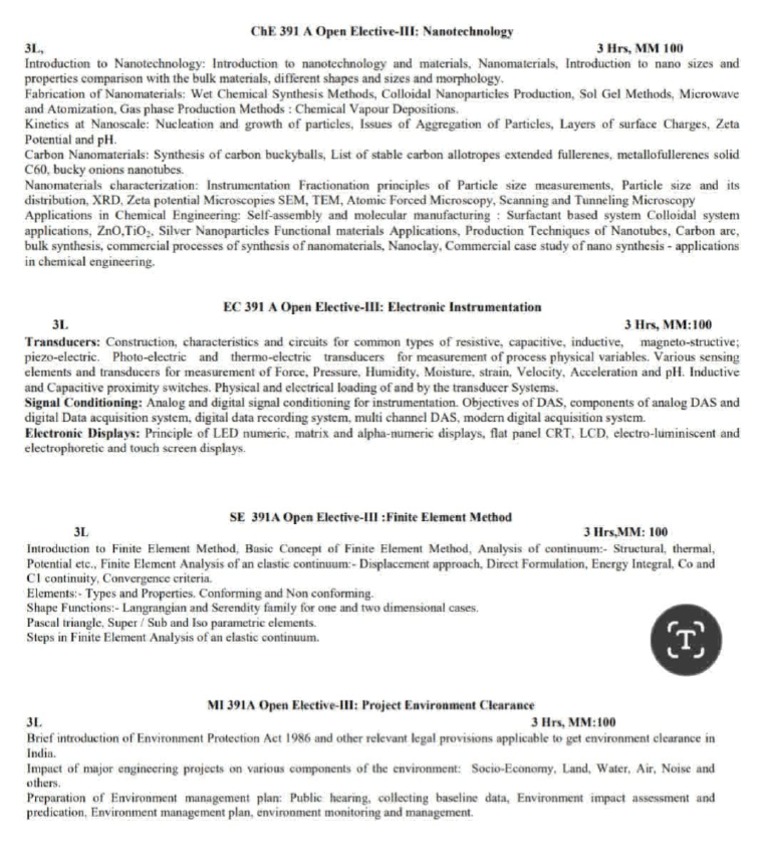 Open Elective-III Syllabus | PDF | Nanotechnology | Intellectual Property