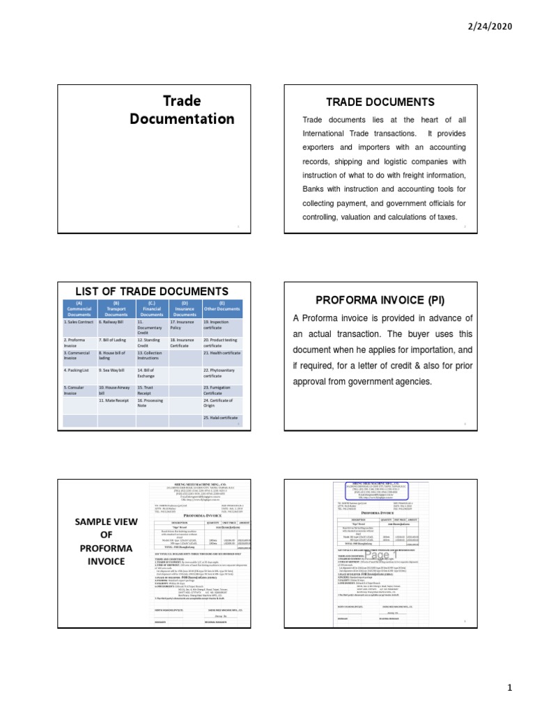 08-Trade Docs | PDF