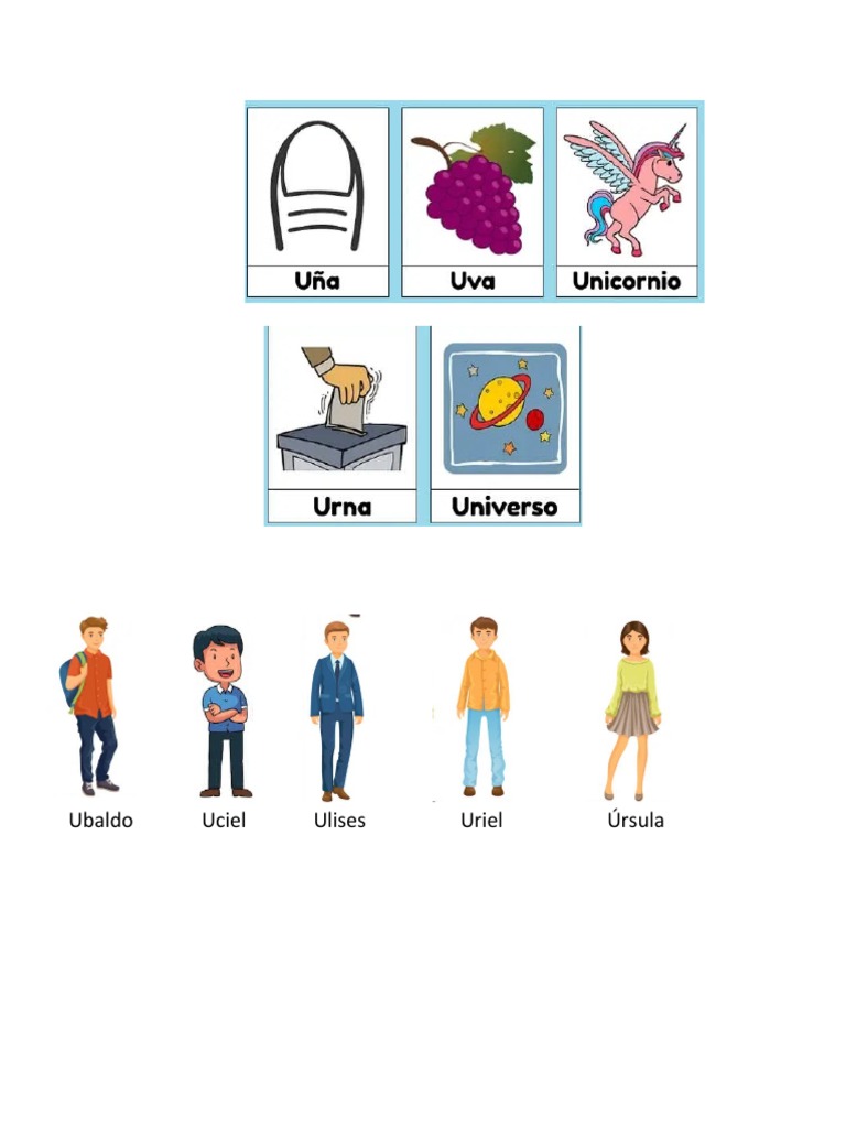 Dibujos Con Letra U | PDF