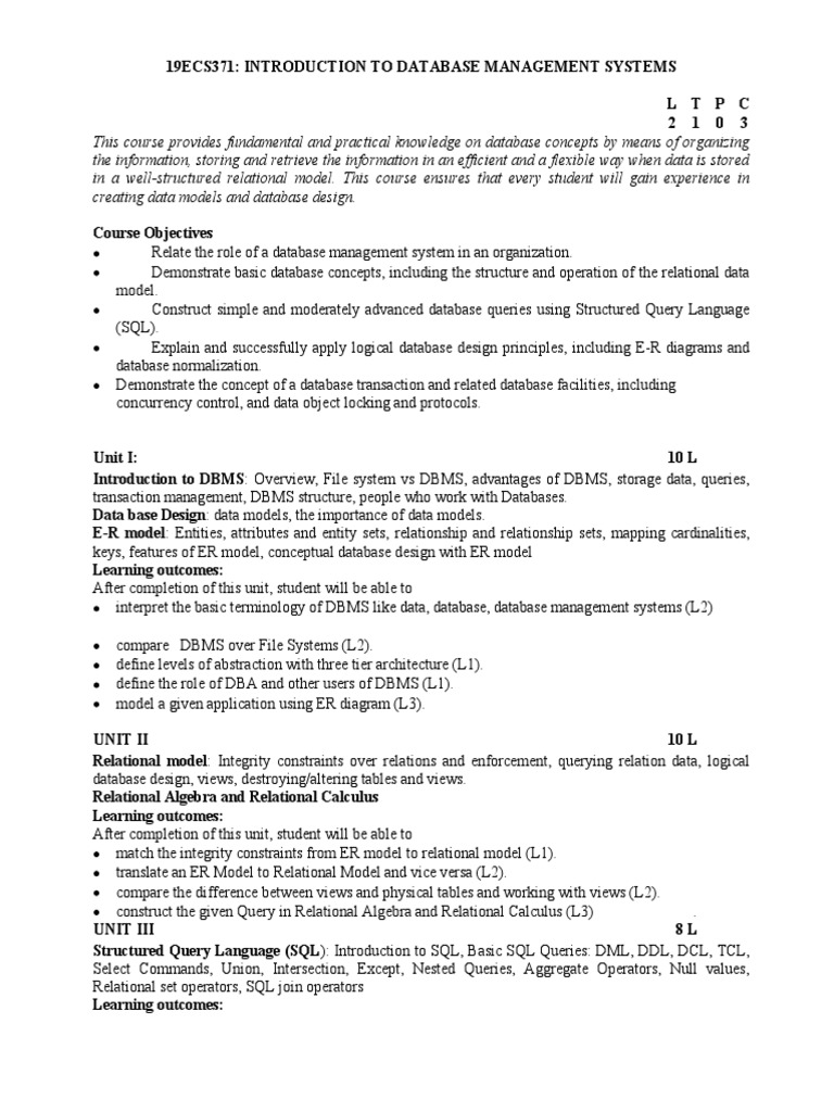 DBMS Introduction | PDF | Databases | Relational Model