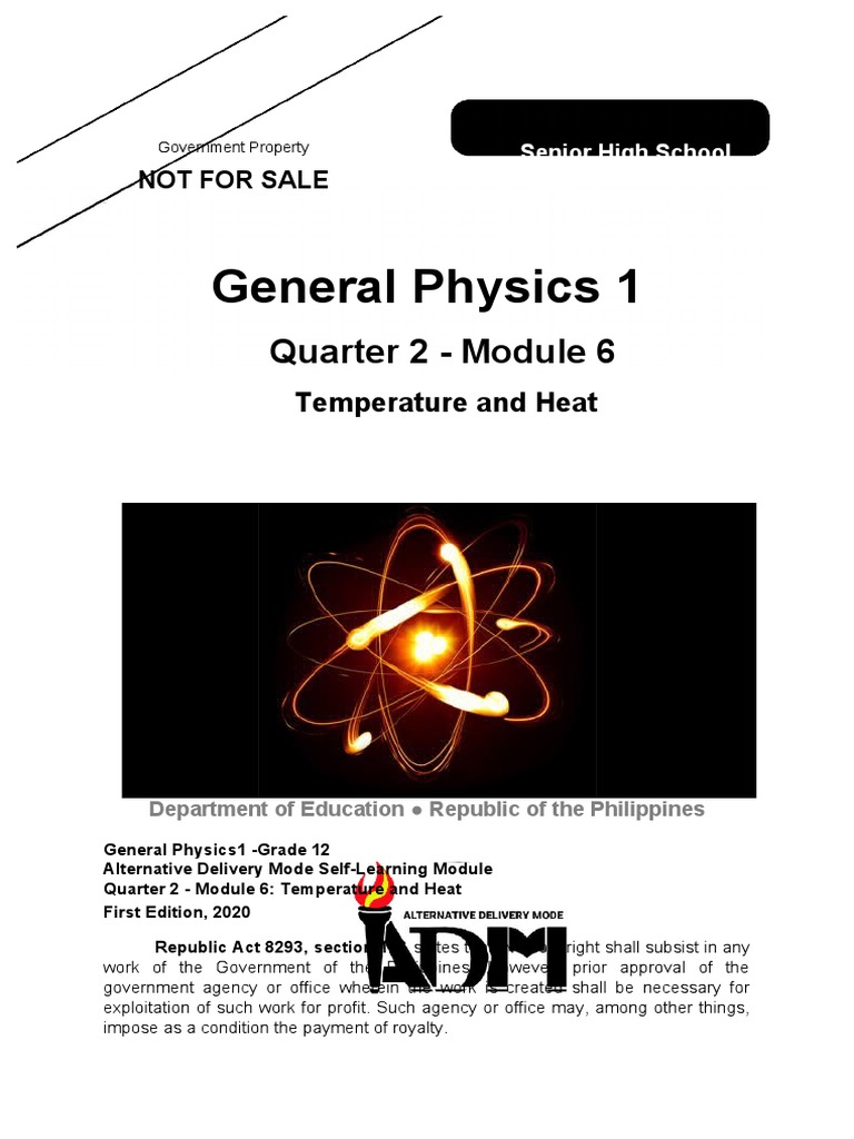 General Physics 1: Quarter 2 - Module 6 | PDF | Temperature | Heat