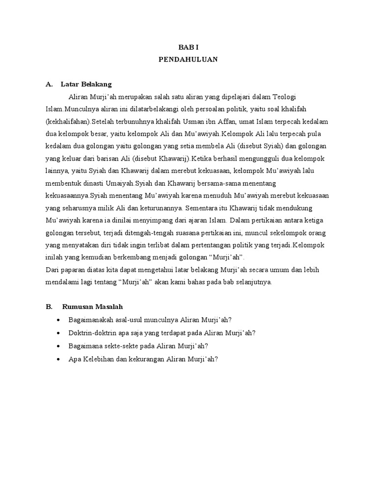 Aliran Murjiah | PDF