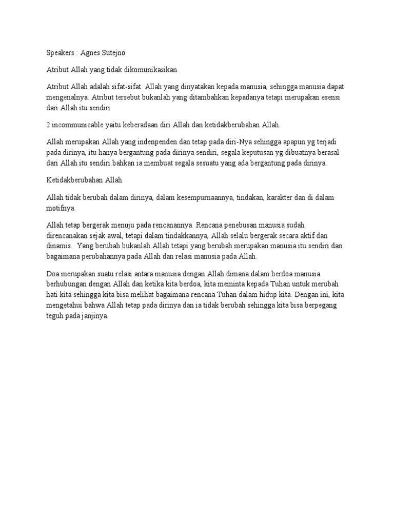 Attribut Allah | PDF