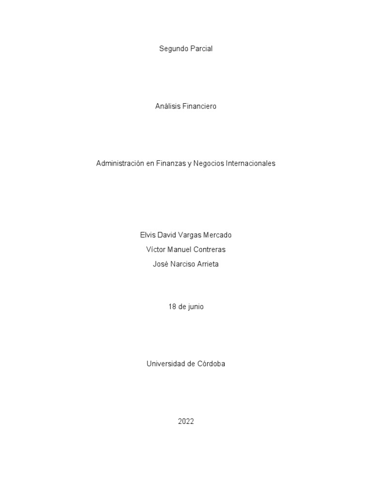 Segundo Parcial | PDF | Apalancamiento (Finanzas) | Deuda