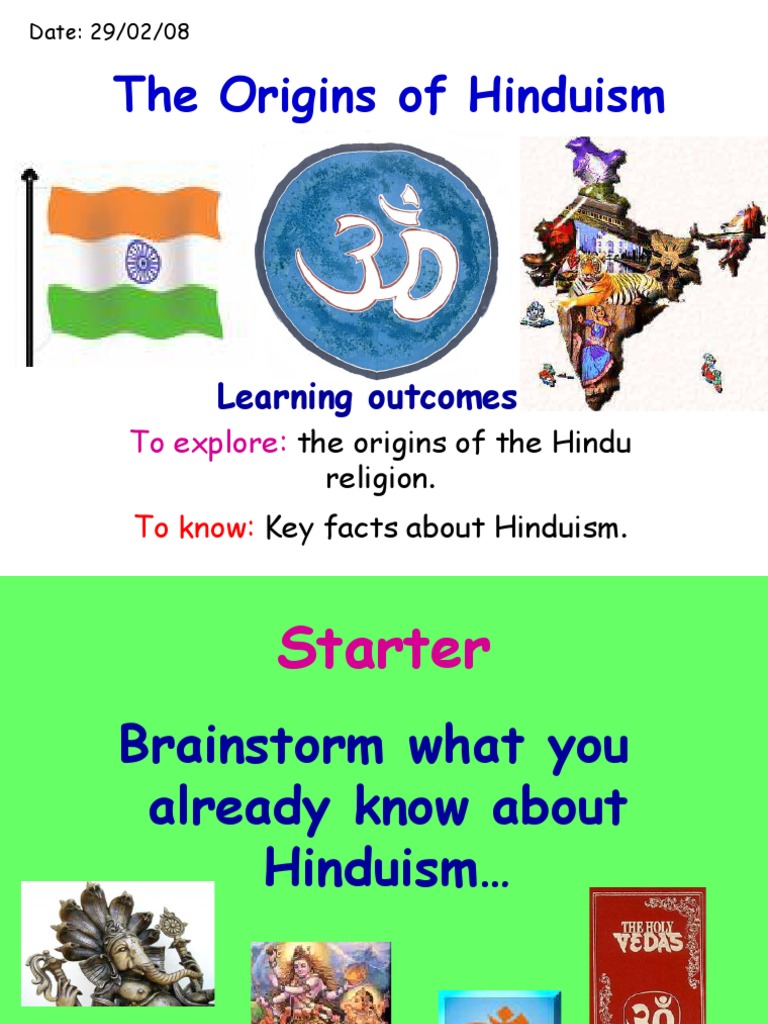 Yr 7the Origins of Hinduism | PDF | Hindu Mythology | Indian Religions