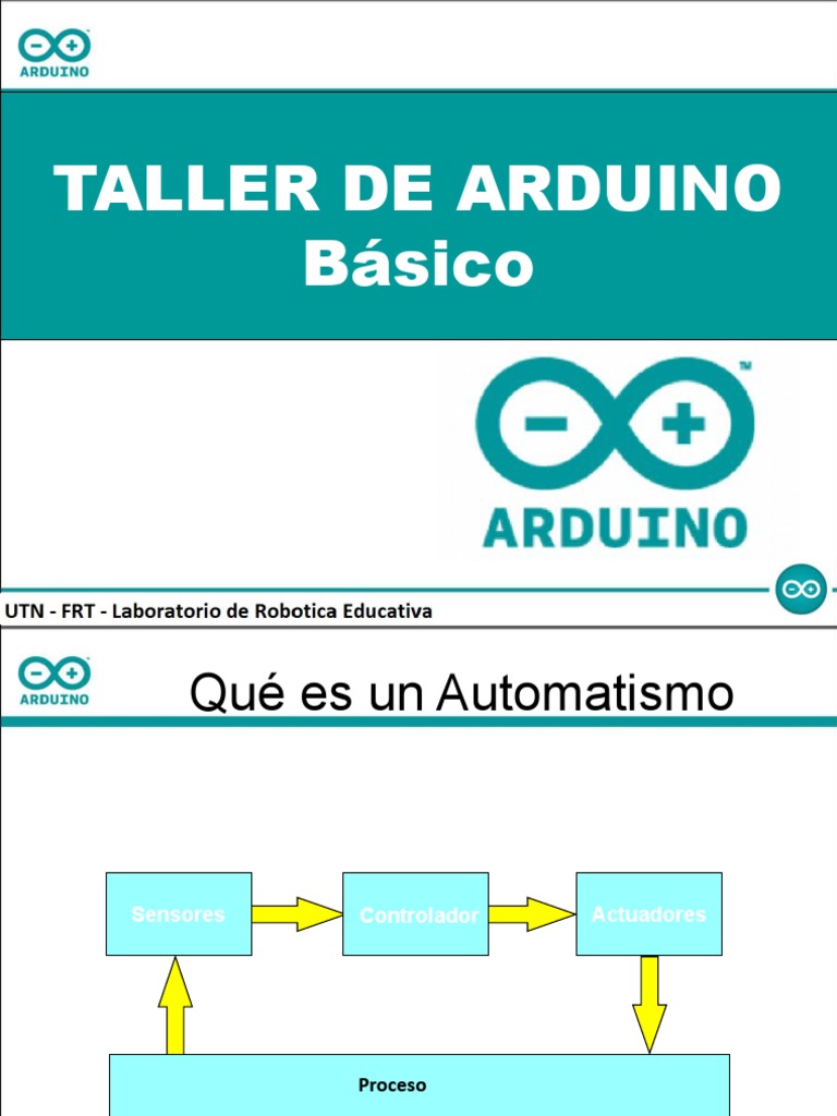 Taller de Arduino Básico Clase 1 | PDF | Arduino | Controlador lógico programable