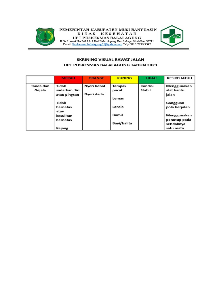 Form Skrining Visual | PDF