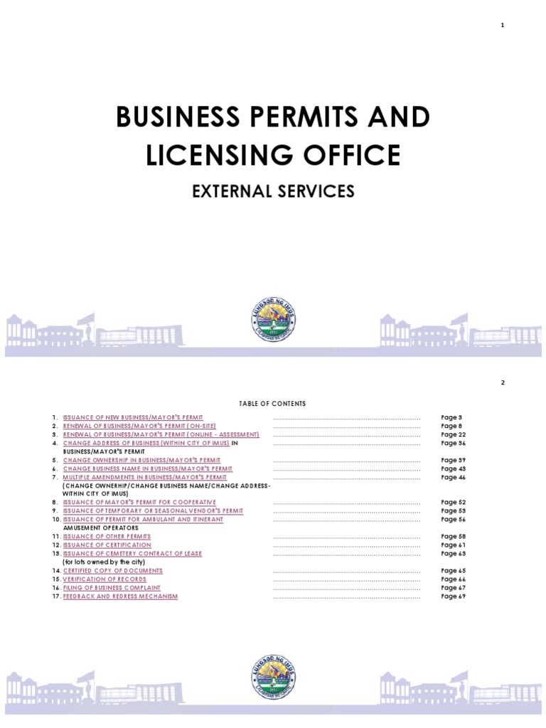 Business Permit and Licensing Office | PDF