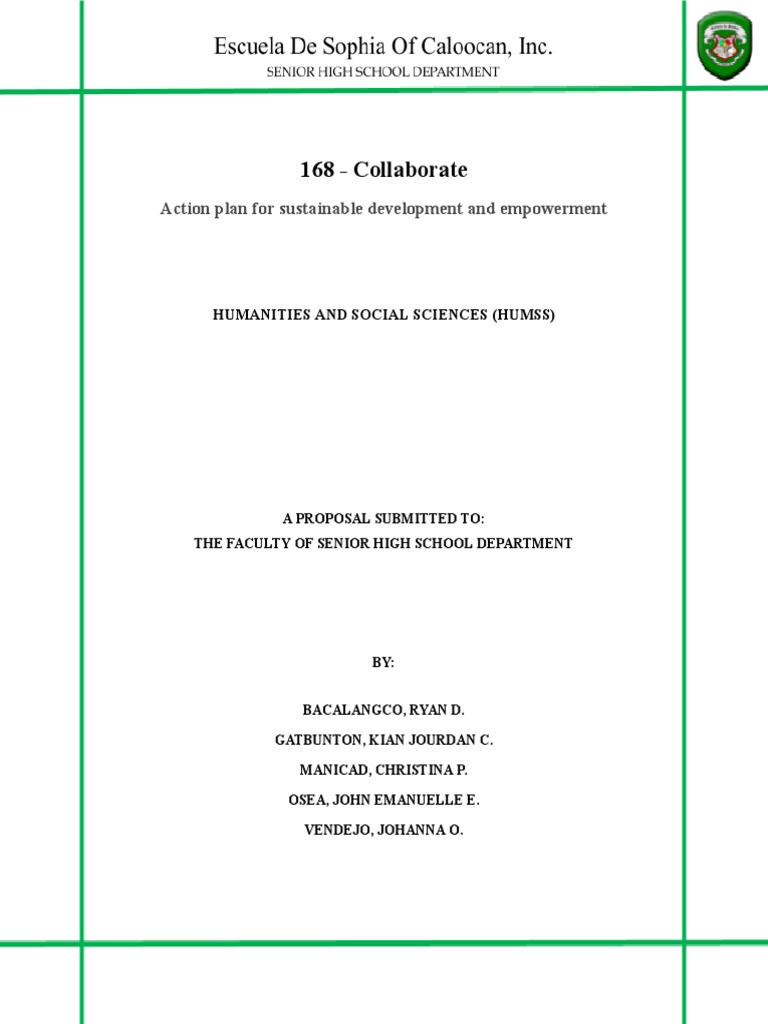 Sample of Community Action Plan Proposal | PDF | Mental Health | Civic ...