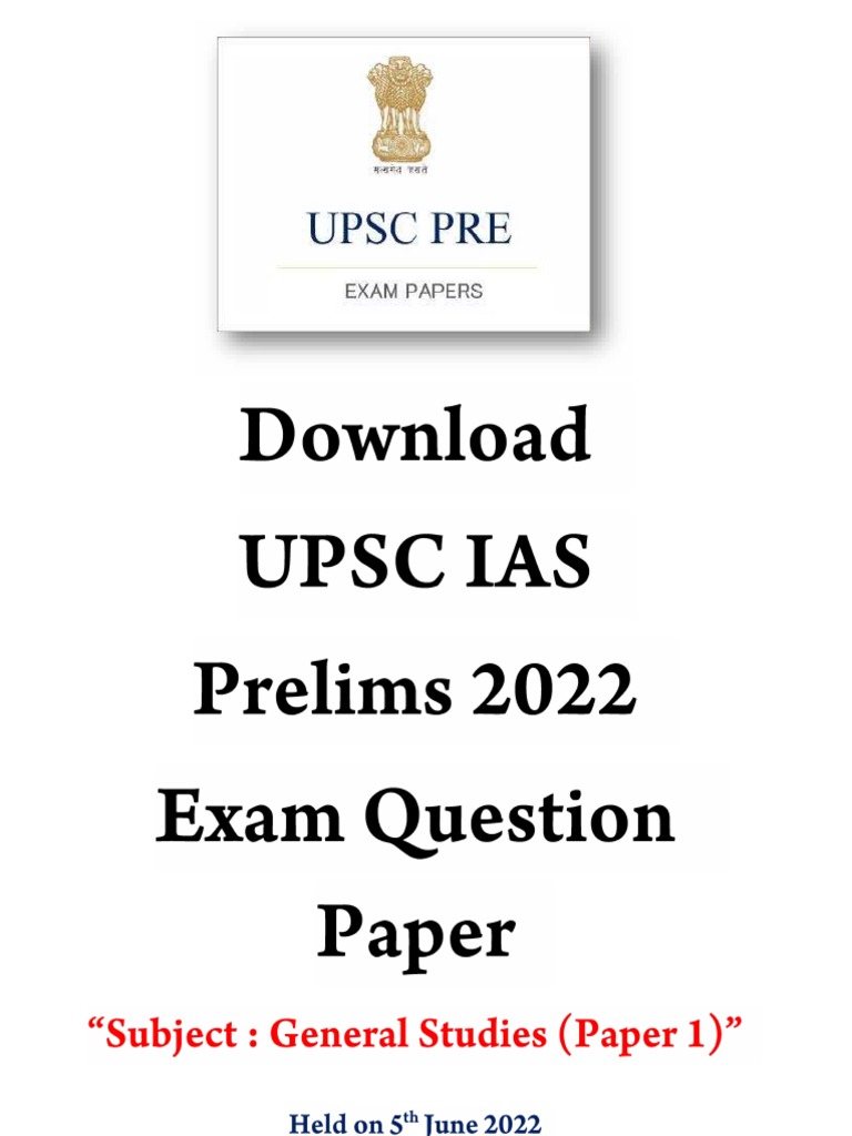 Upsc Paper | PDF