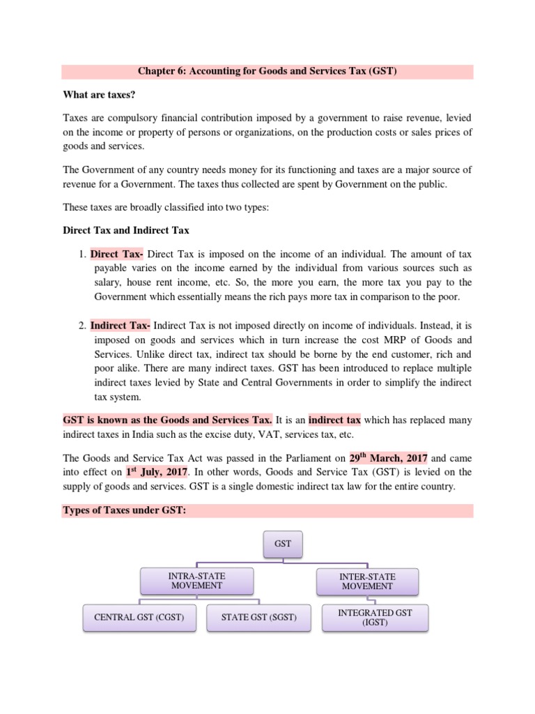 Chapter 6 - GST | PDF | Taxes | Value Added Tax Chapter 6 - GST | PDF | Taxes | Value Added Tax