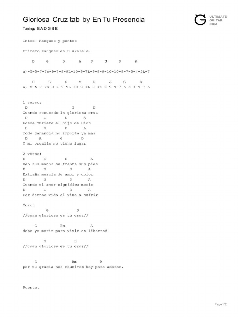 Gloriosa Cruz Tab | PDF