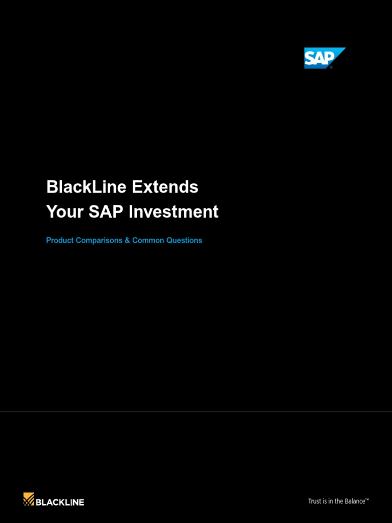 BlackLine Extends Your SAP Investment | PDF BlackLine Extends Your SAP Investment | PDF