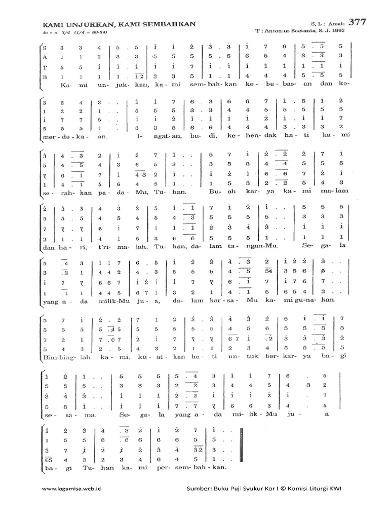 Kami Unjukkan, Kami Sembahkan PS 377 | PDF
