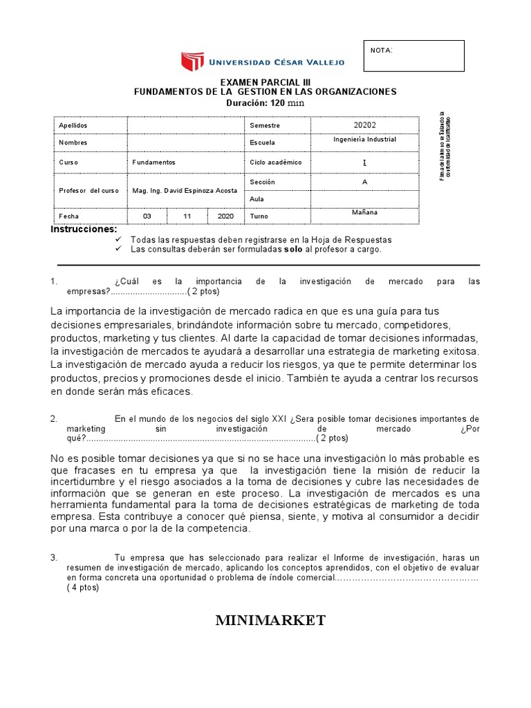 Ex. Parcial III Fundamentos UCV 202002 | PDF | Negocios