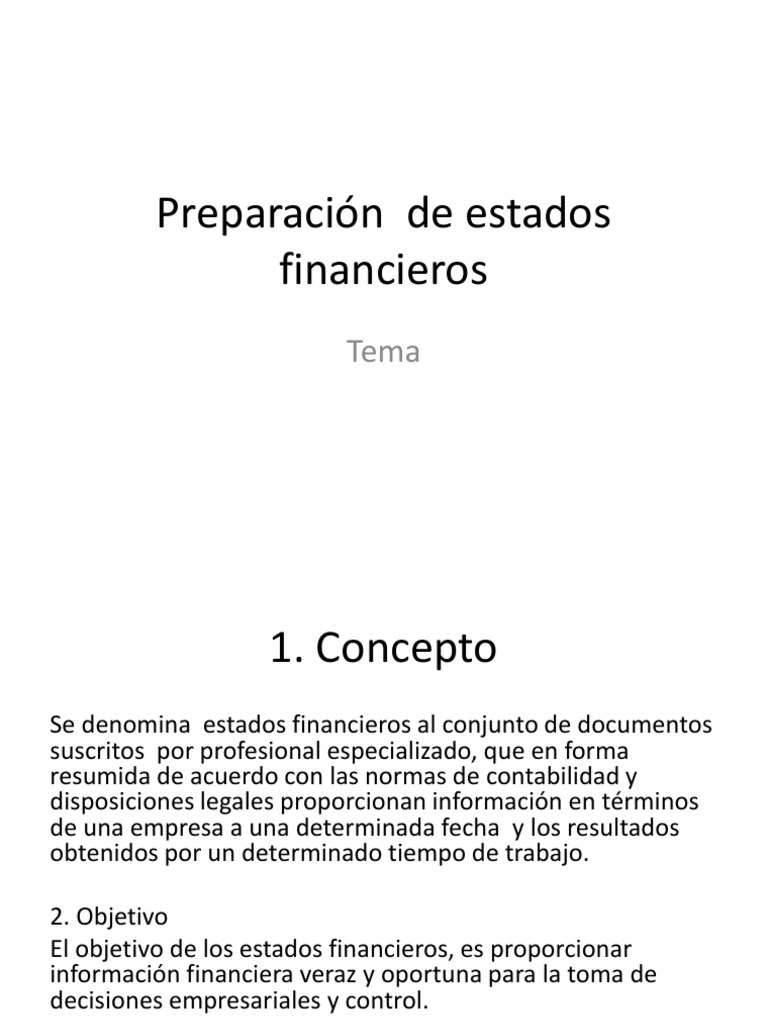 Tema #11 - Preparación de Estados Financieros | PDF | Estado financiero | Contabilidad