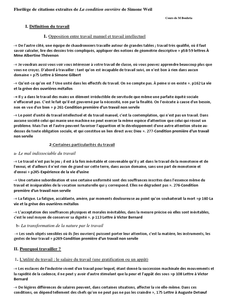 Citations Simone Weil Rectifiées | PDF