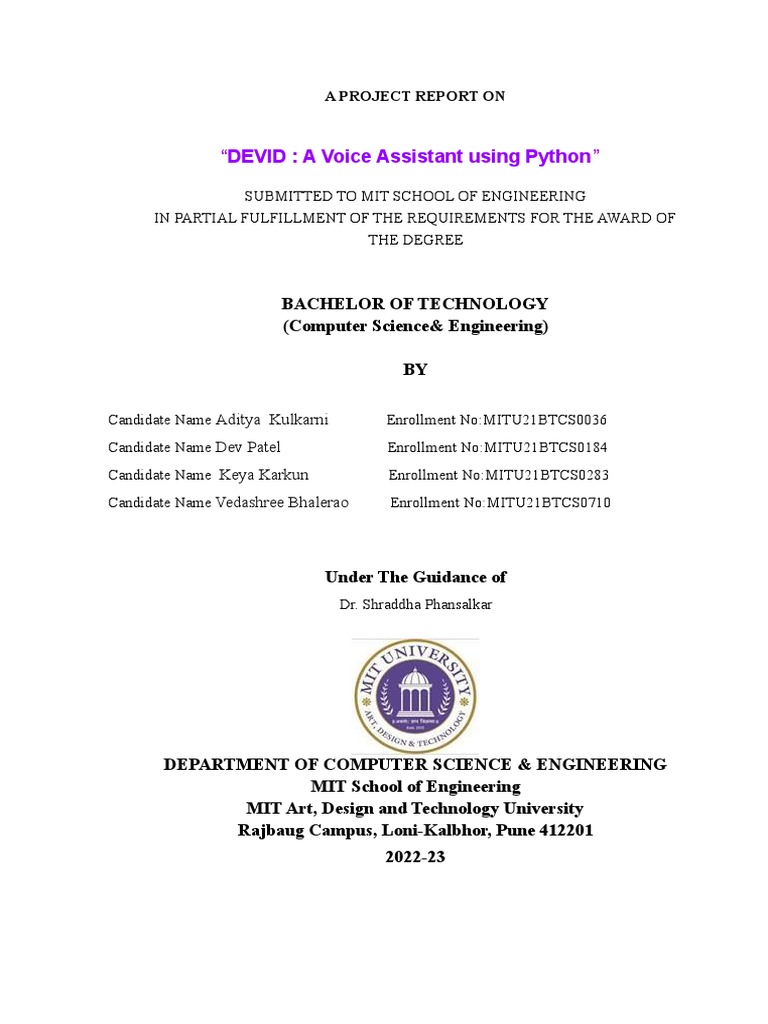 Mini Project Report Pdf Speech Recognition Microsoft Windows